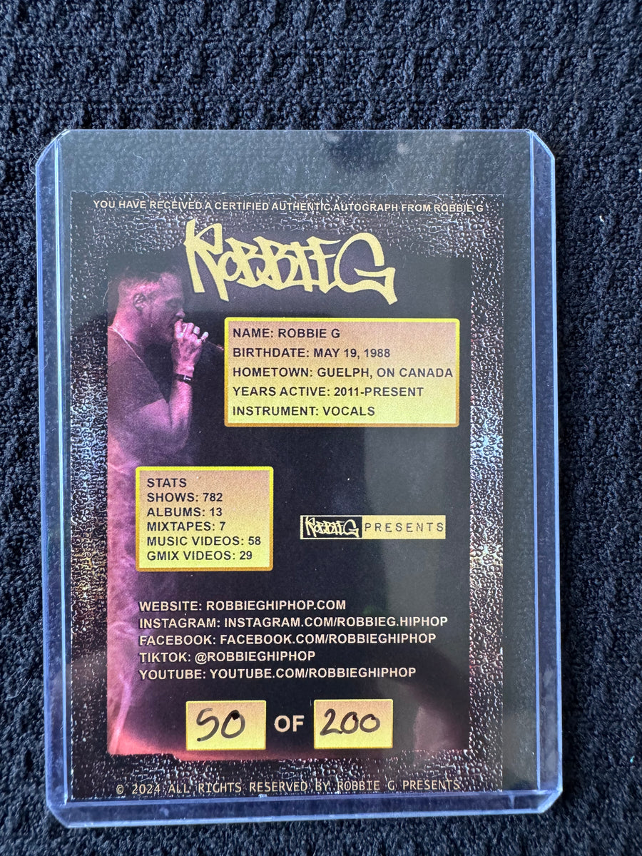 Robbie G Autographed Card – robbieGmerch